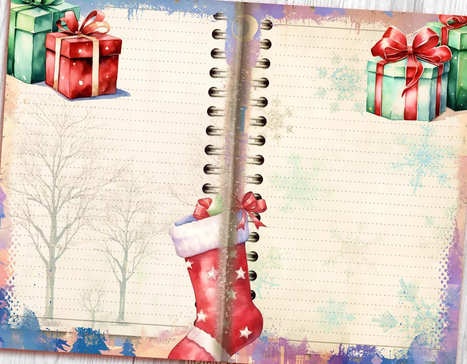 Christmas Elf Journal Pages, Holiday Journal Kits, December, Festive ...