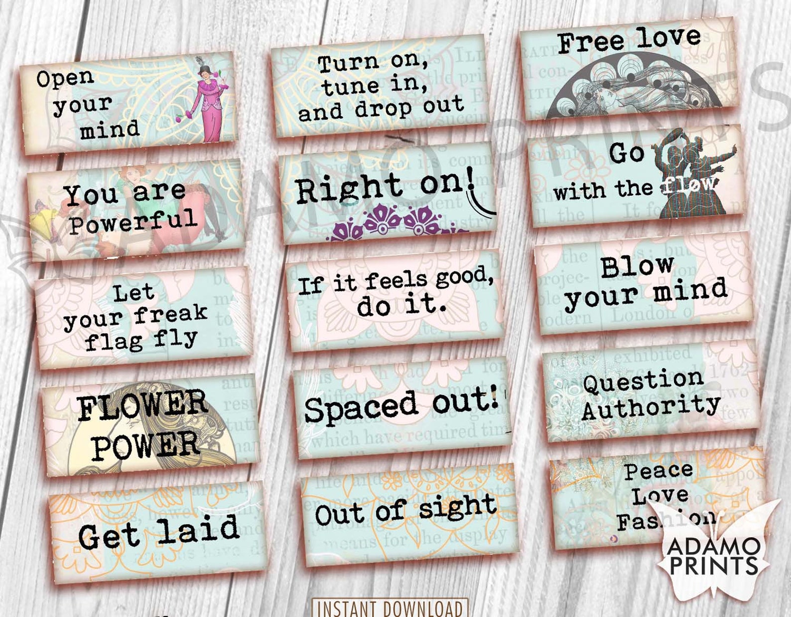 Bohemian Phrases & Words Boho Gypsy Hippie Journal Words - Etsy