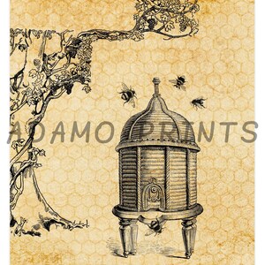Busy Bee Set2, Ephemera Classics, Cards, Printable Images, Vintage Art ...