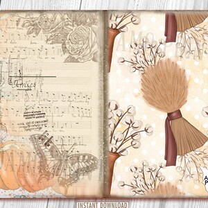 Cozy Autumn Season Junk Journal Pages, Fall Journal Kit, October, Fall ...