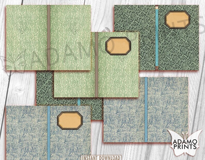 Journal Cover Kit Grunge Green Junk Journal Kit Vintage - Etsy