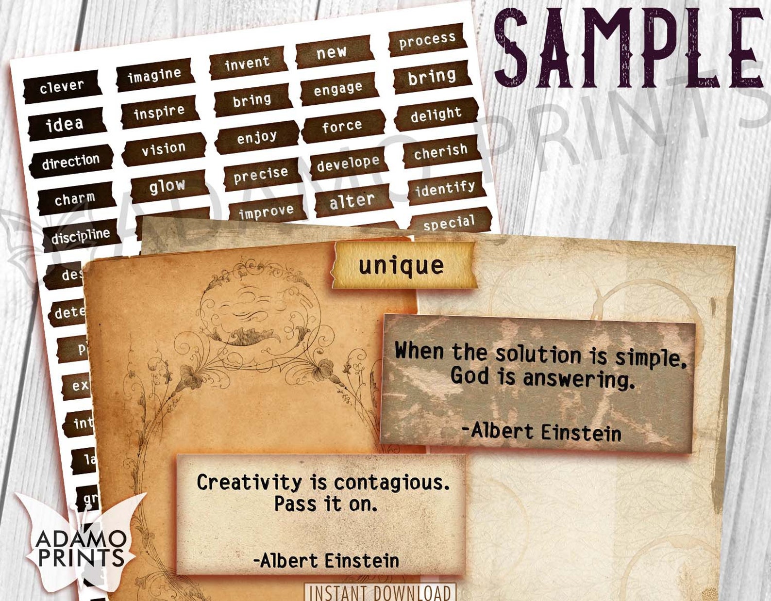 creative-journal-words-junk-journaling-words-journal-etsy