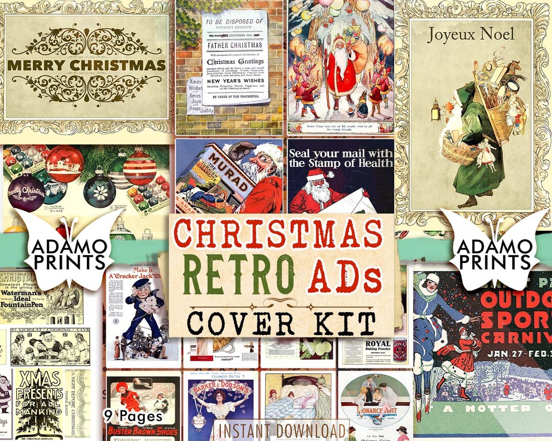 Christmas Retro Ads, December, Vintage Christmas, Printable Images ...