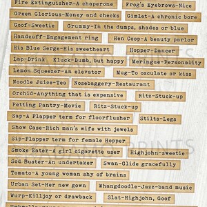 Flapper Era Phrases: Printable Ephemera for Junk Journals (PDF) - Etsy