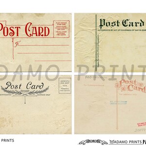 Old Time Postcard, Old Postage Digital, Printable Postcards, ATC ...