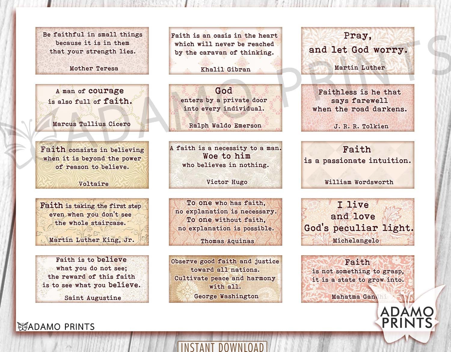 Faith Journal Quote & Words Motivation Words Junk Journaling | Etsy