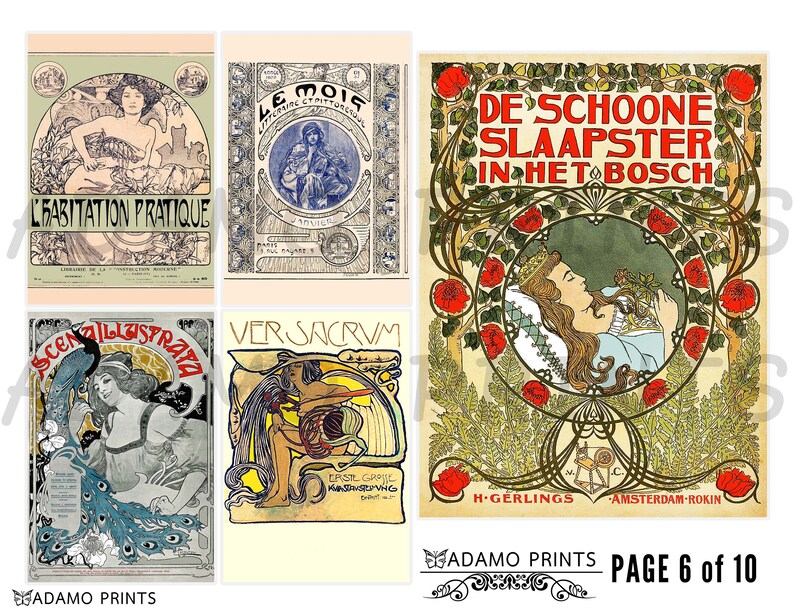 European Art Ads Poster Ephemera Digital Digital Collage - Etsy