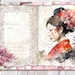 Japan Cherry Blossom Journal Kit, Japanese Journal Page, Sakura, Asian ...