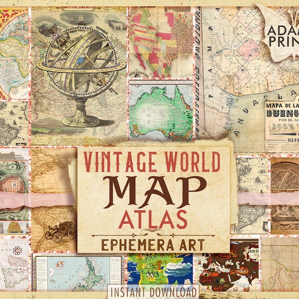 World Map Vintage Classic Map Old Map Push Pin Canvas Map World - Etsy