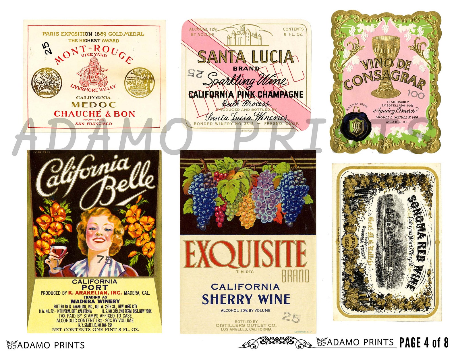 Vintage Label Vintage Crate Label Digital Labels Collage - Etsy