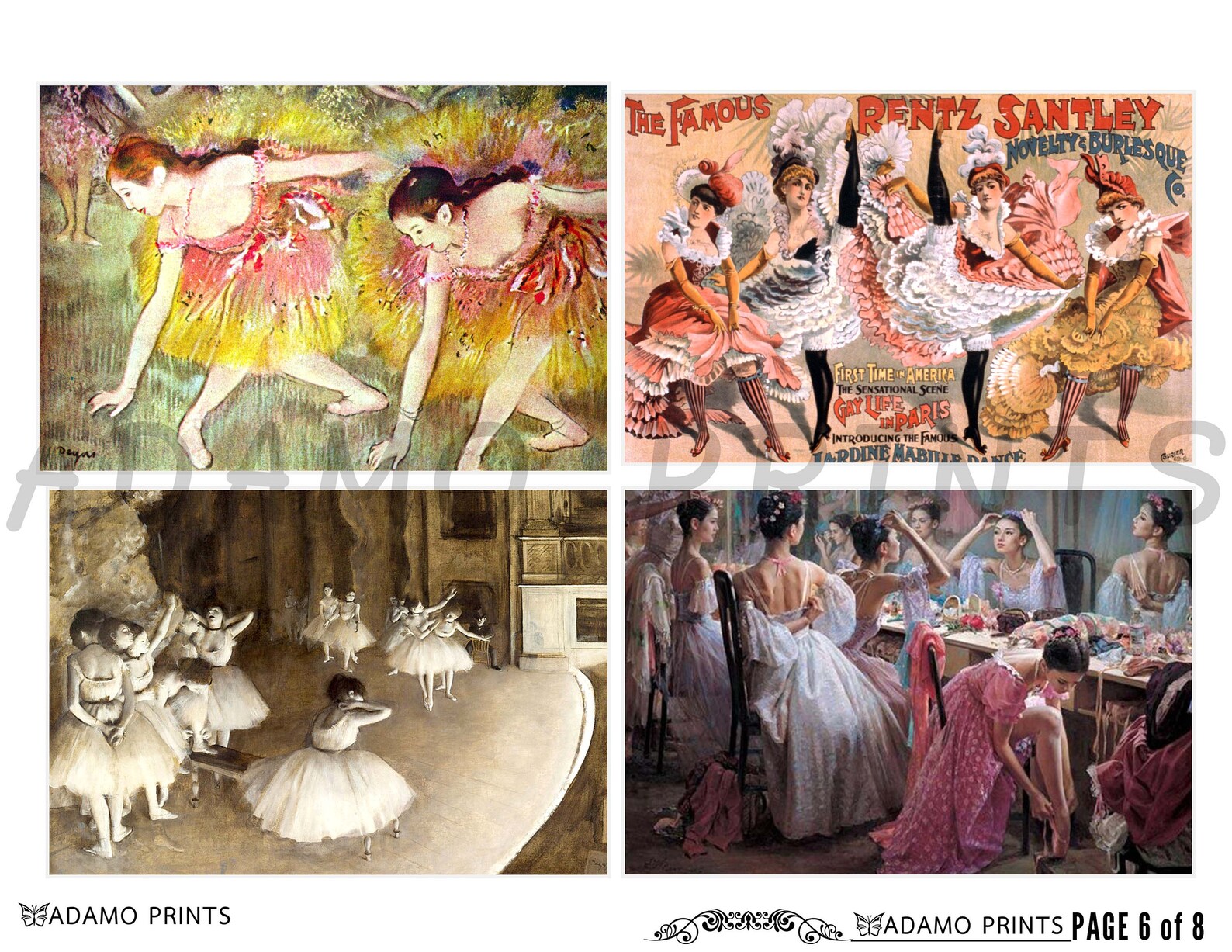 Ballerina Dance Classic Ephemera Digital Ephemera Printable - Etsy