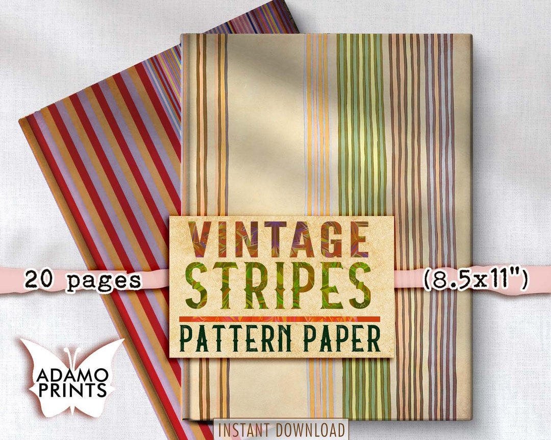 Vintage Stripes Pattern, Textile, Paper Pattern, Shabby Paper, Paper ...