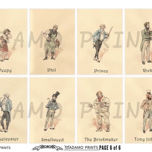 Charles Dickens Characters by Kyd Set2, Ephemera Classics, Digital ...