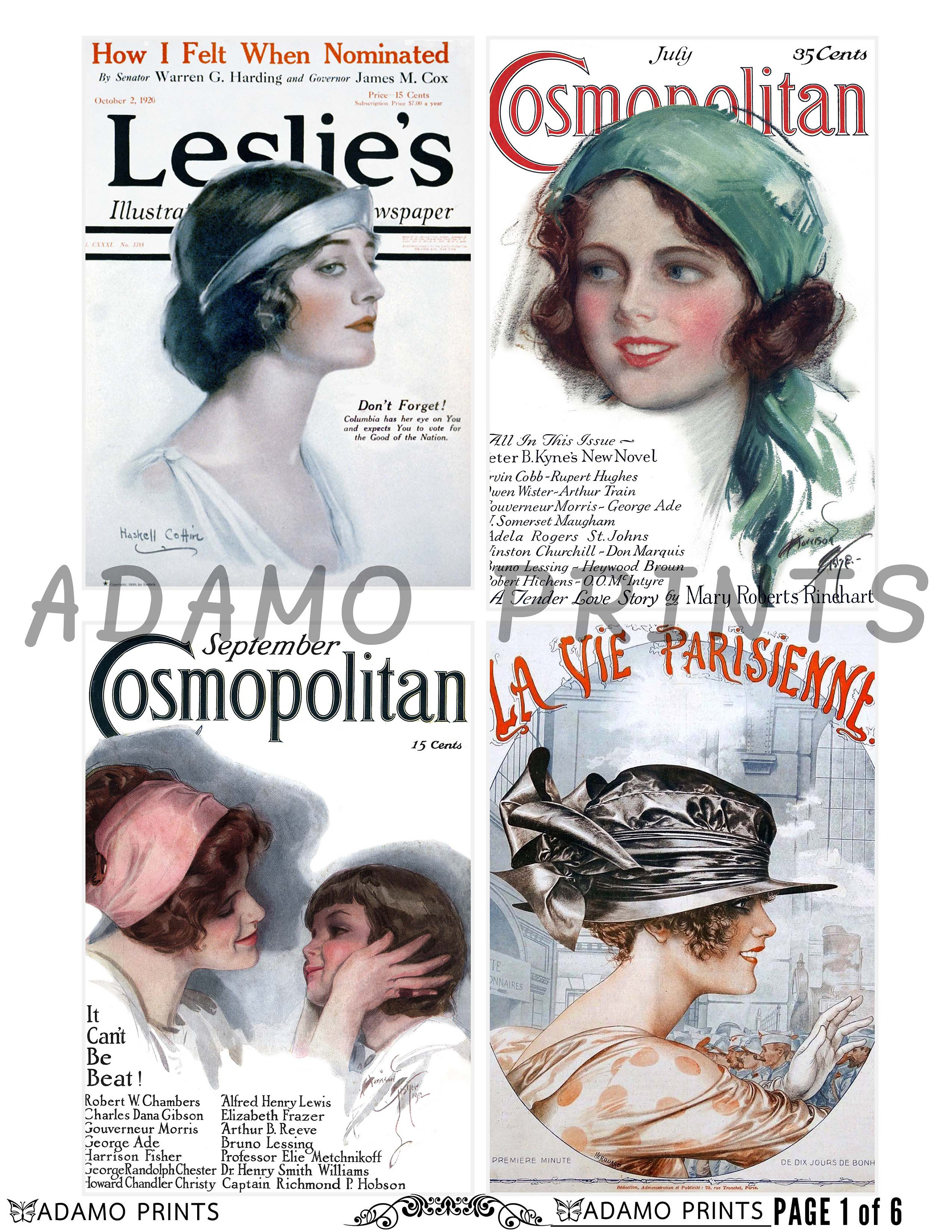 Vintage Bohemian Magazine Covers, Vintage Images, Ephemera, Digital ...