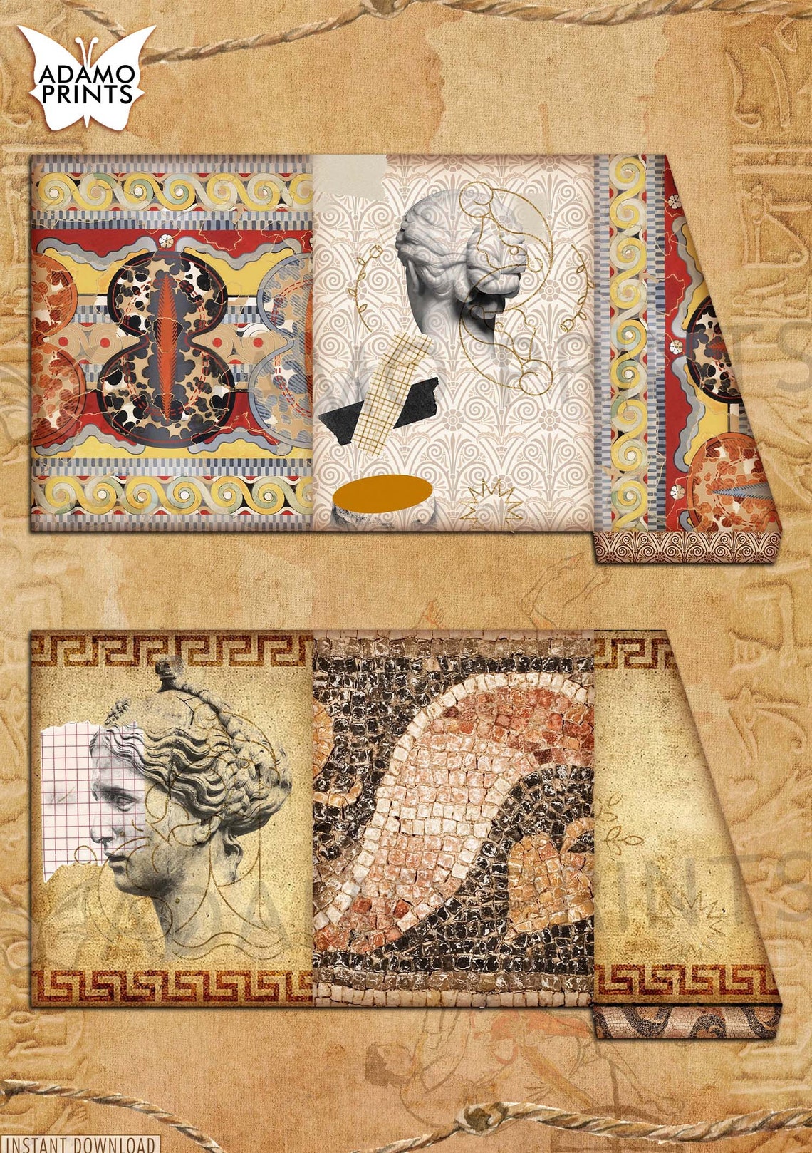 Traveler PLanner Greek Journal Kit File Folders Stationery | Etsy