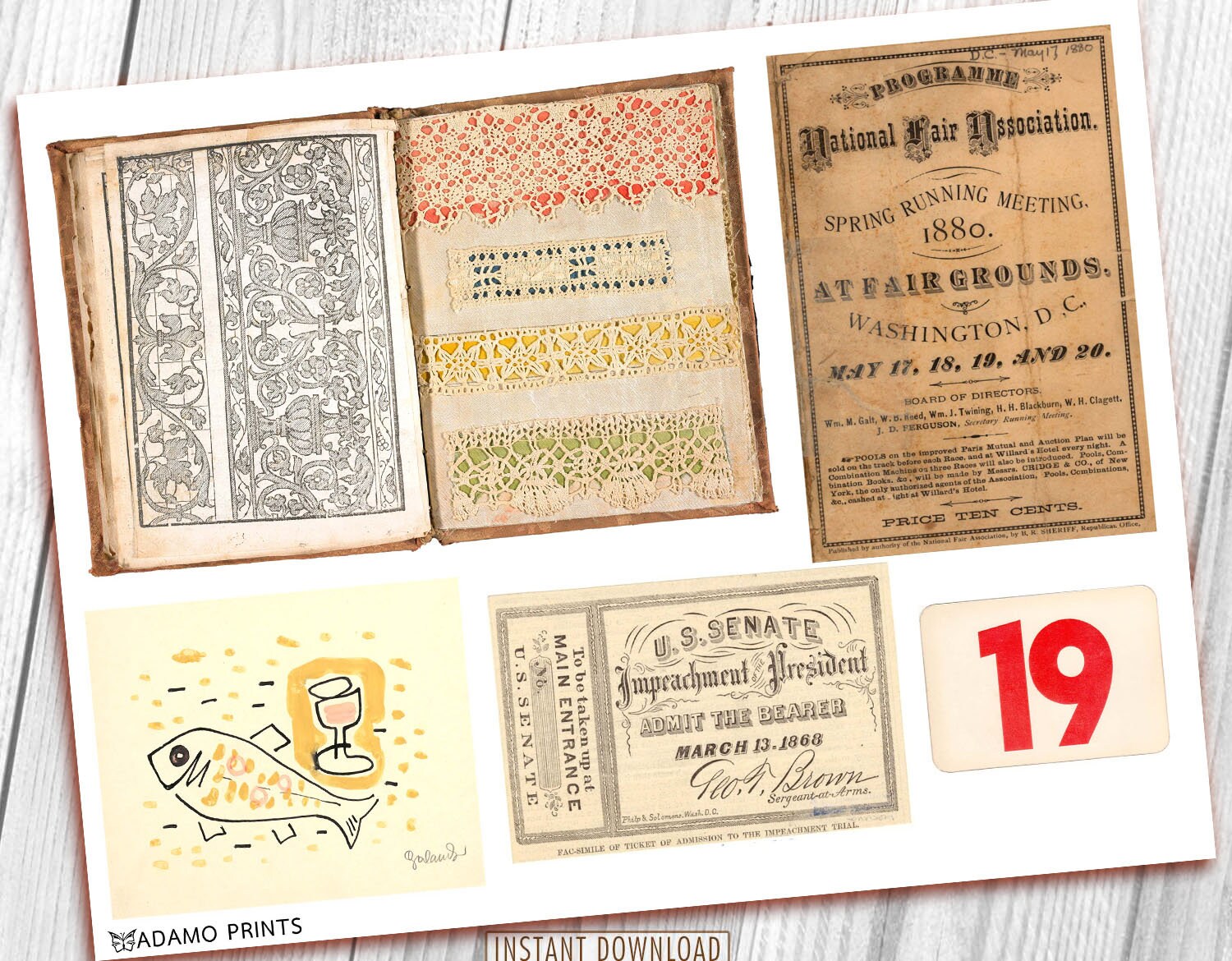 Embellish Scrapbook Ephemera Pack Printable Image Junk - Etsy