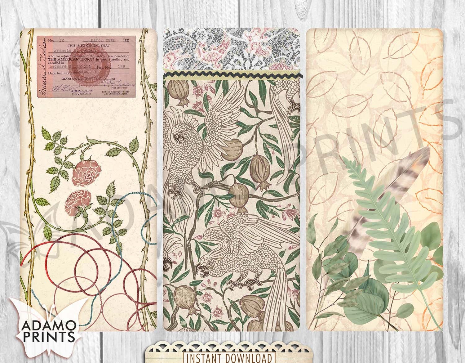 Shabby Antique Journal Card Vintage Tags Journal Kit | Etsy