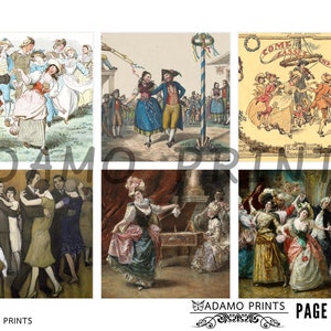 Let's Dance, Women Digital, Vintage Art, Digital Collage, Ephemera ...