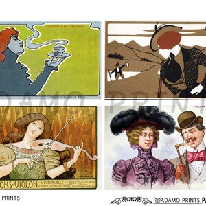 European Art Ads Poster, Ephemera Digital, Digital Collage, Old ...