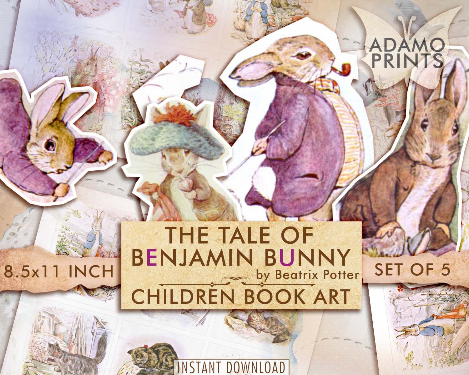 Beatrix Potter Book the Tale of Benjamin Bunny Children Book | Etsy