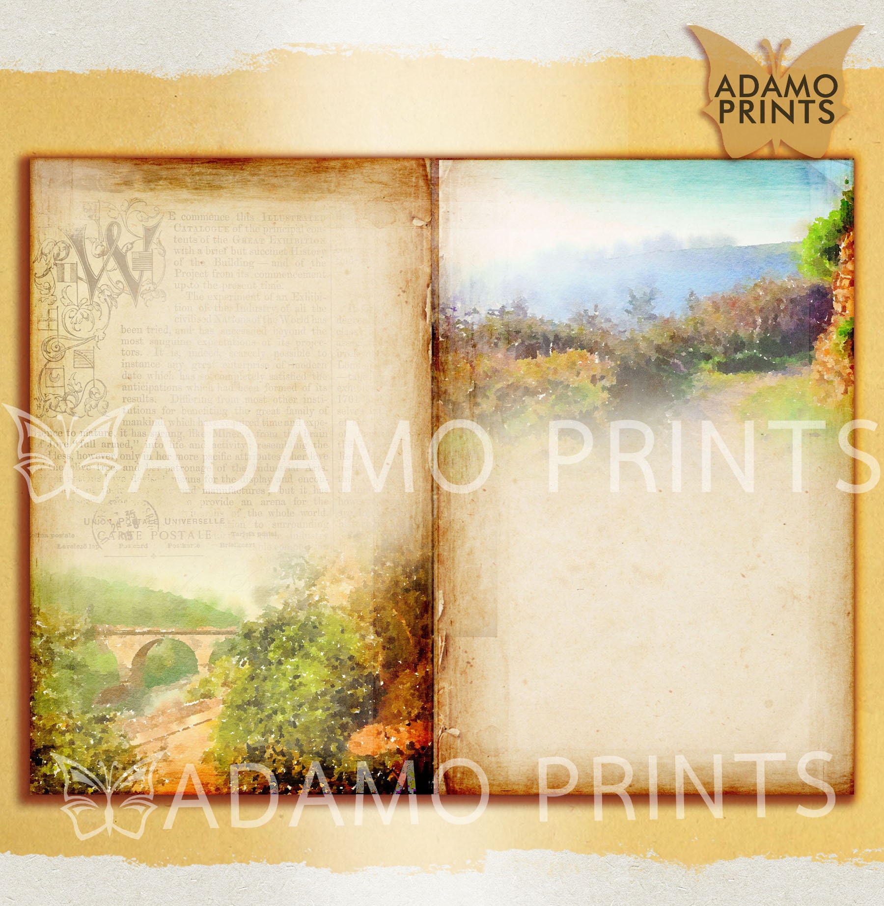 Nature Journal Pages Set1 Collage Sheet Coffee Dyed | Etsy