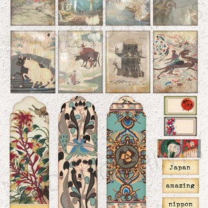 Vintage Japan Journal Kit, Japanese Journal Page, Asian Journal Pack ...
