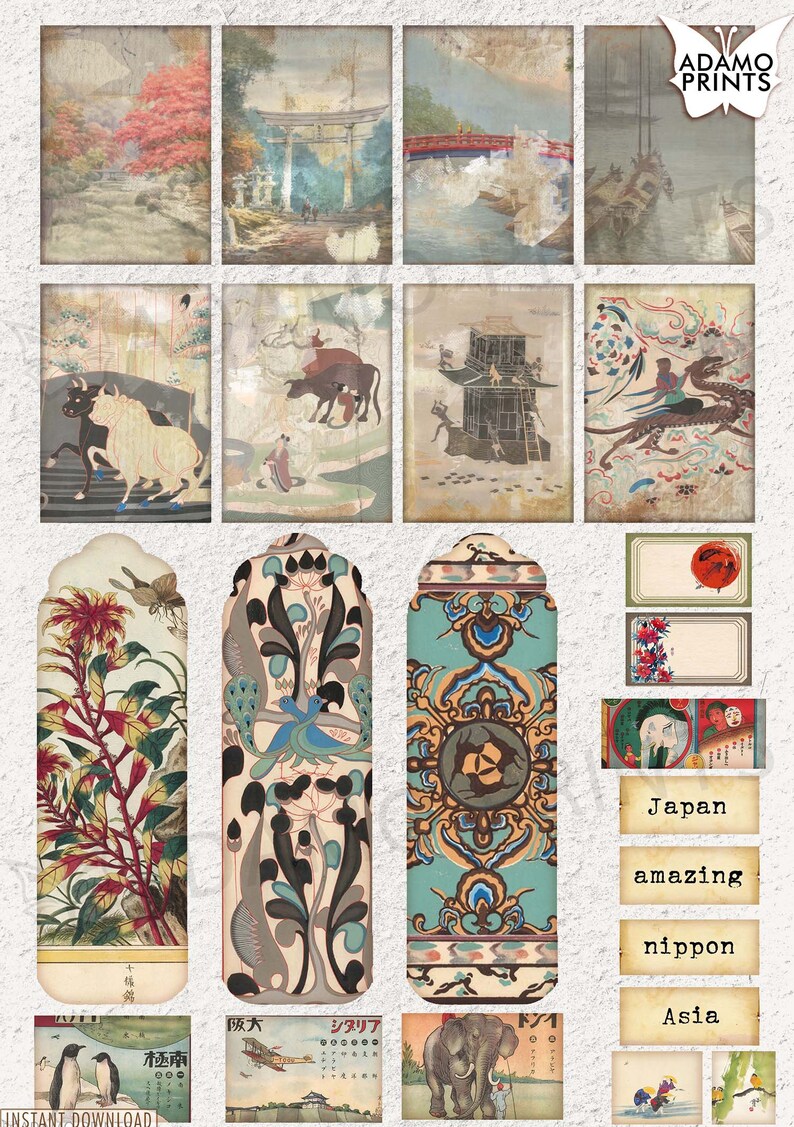 Vintage Japan Journal Kit Japanese Journal Page Asian | Etsy