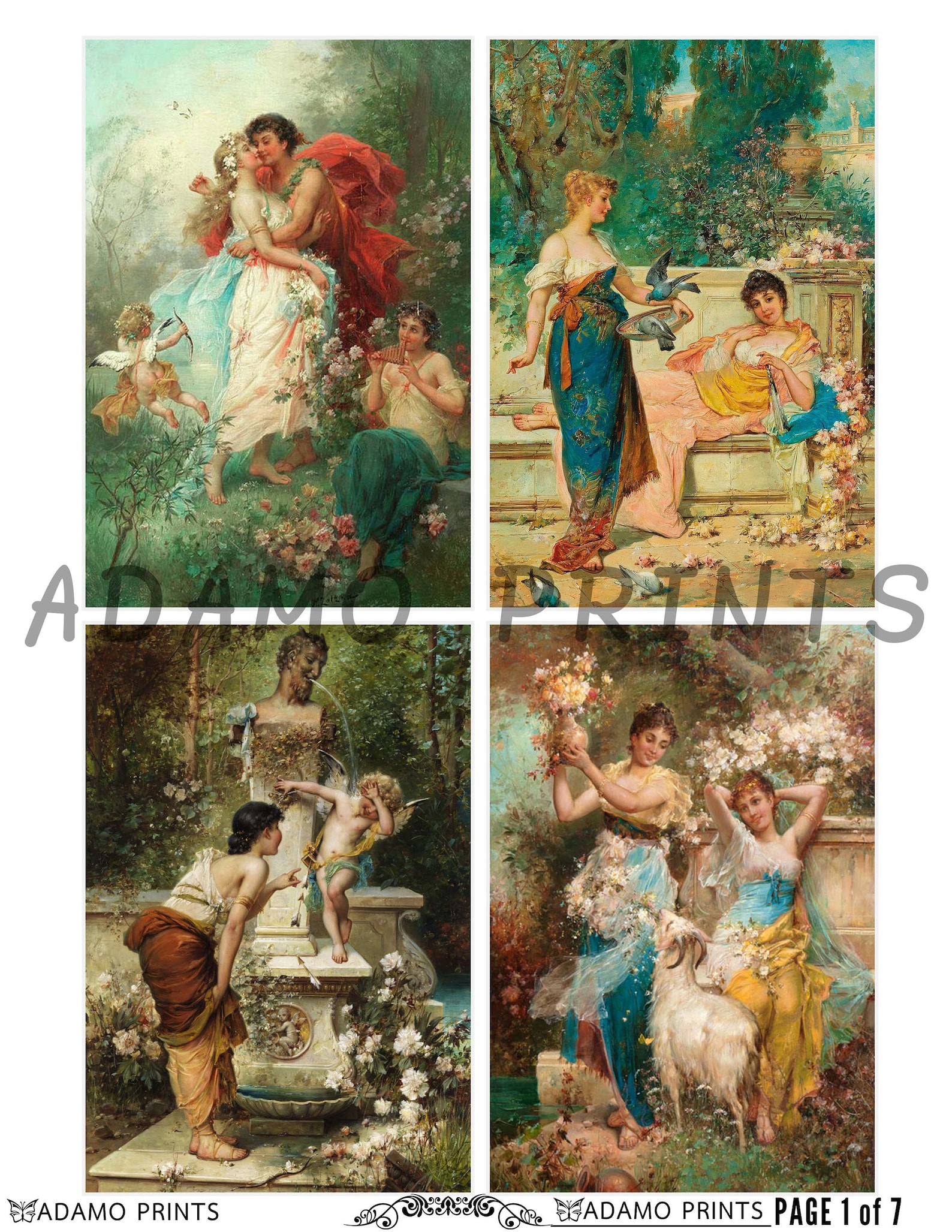God Among Men, Renaissance Art, Rococo Art, Digital Print, Vintage Art ...