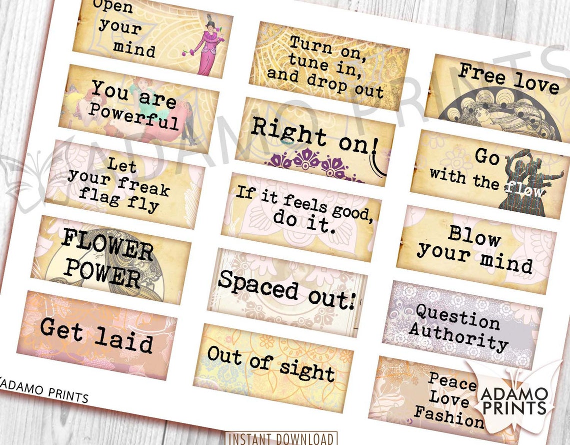 Bohemian Phrases & Words Boho Gypsy Hippie Journal Words - Etsy