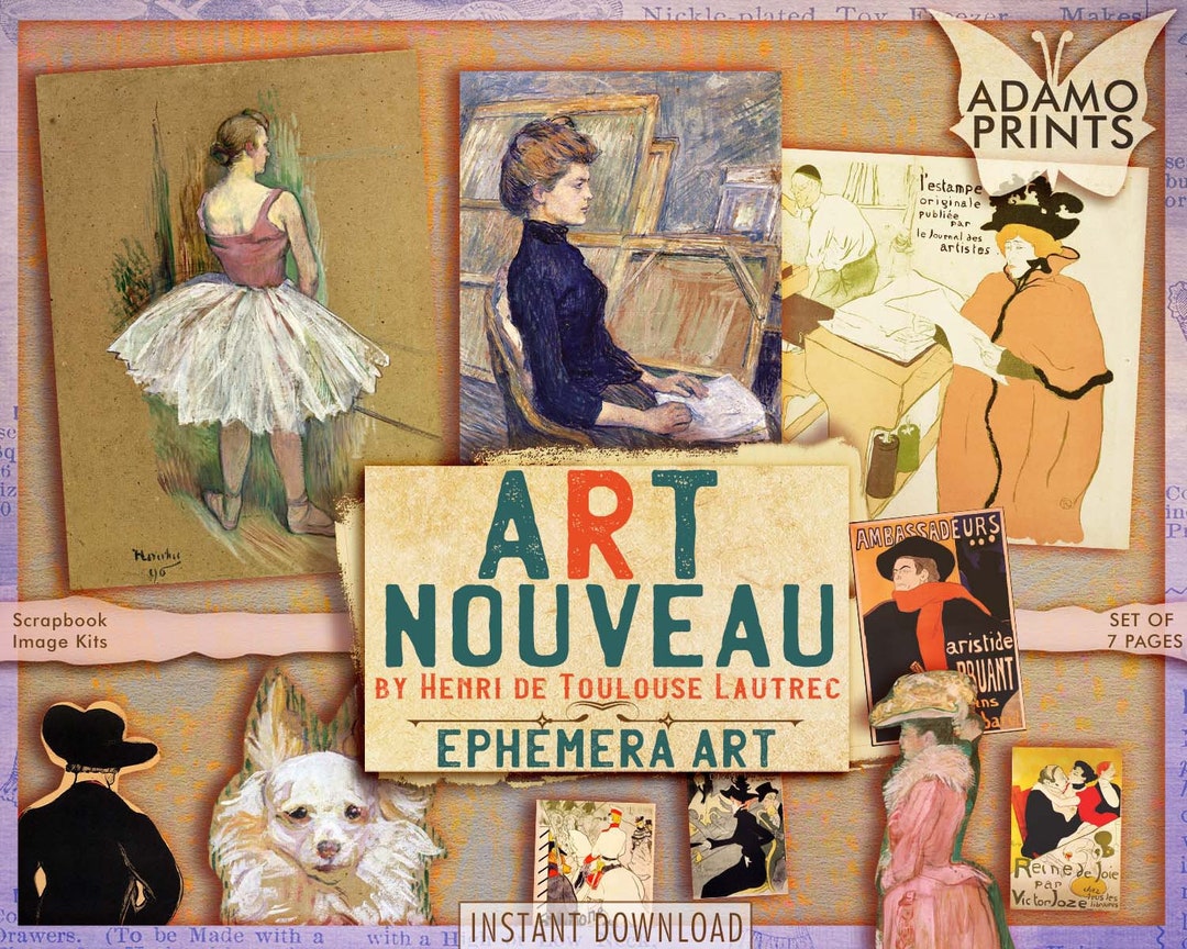 Art Nouveau by Henri De Toulouse Lautrec, Classic, Paintings, Vintage ...