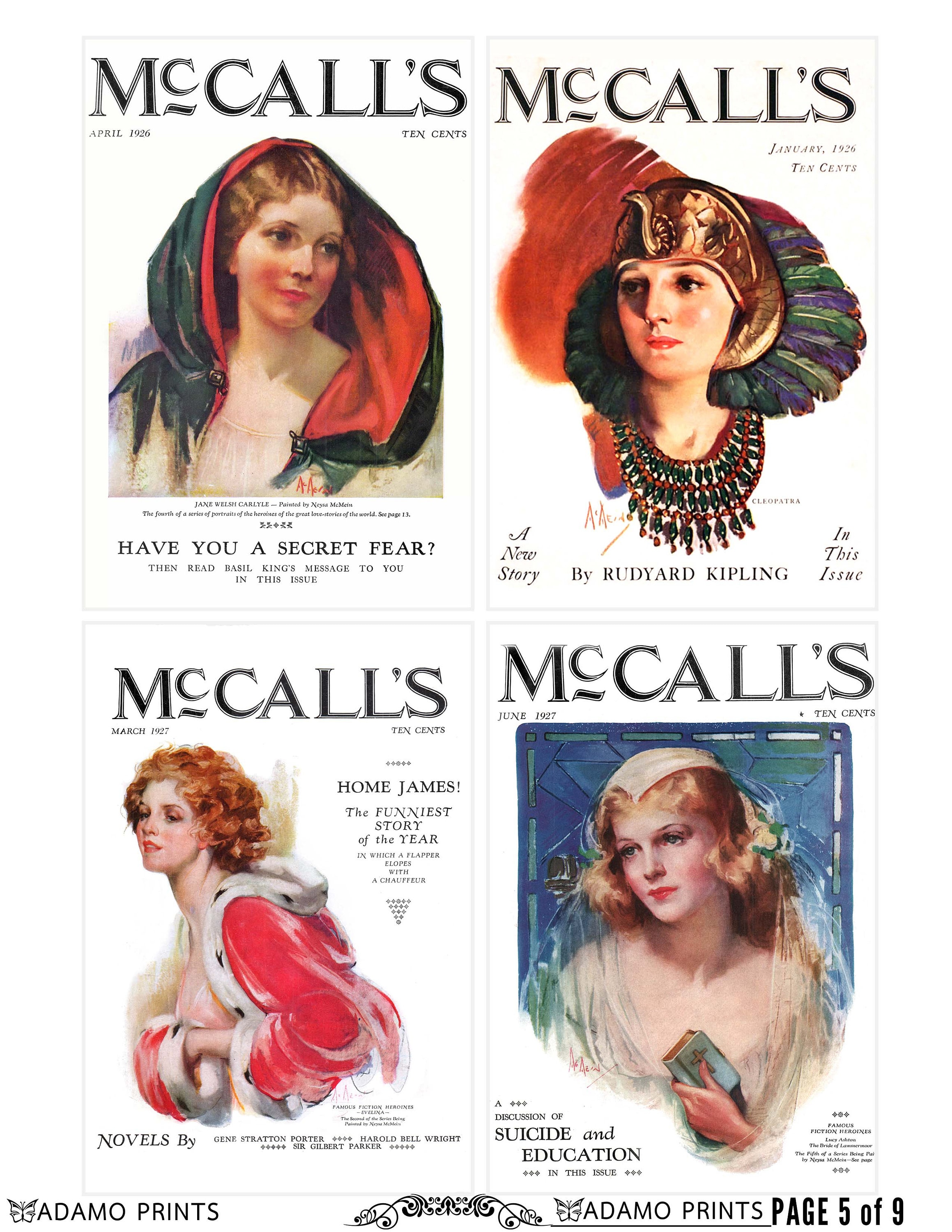 Beautiful Women Cover Set2 Vintage Images Women Digital | Etsy