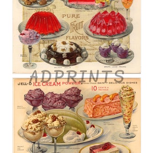Jell-o America Dessert, Jello Cookbook Recipe, Vintage Images, Digital ...