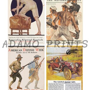 Aged Advertisement in Color, Vintage Images, Digital Collage, Old Ads ...