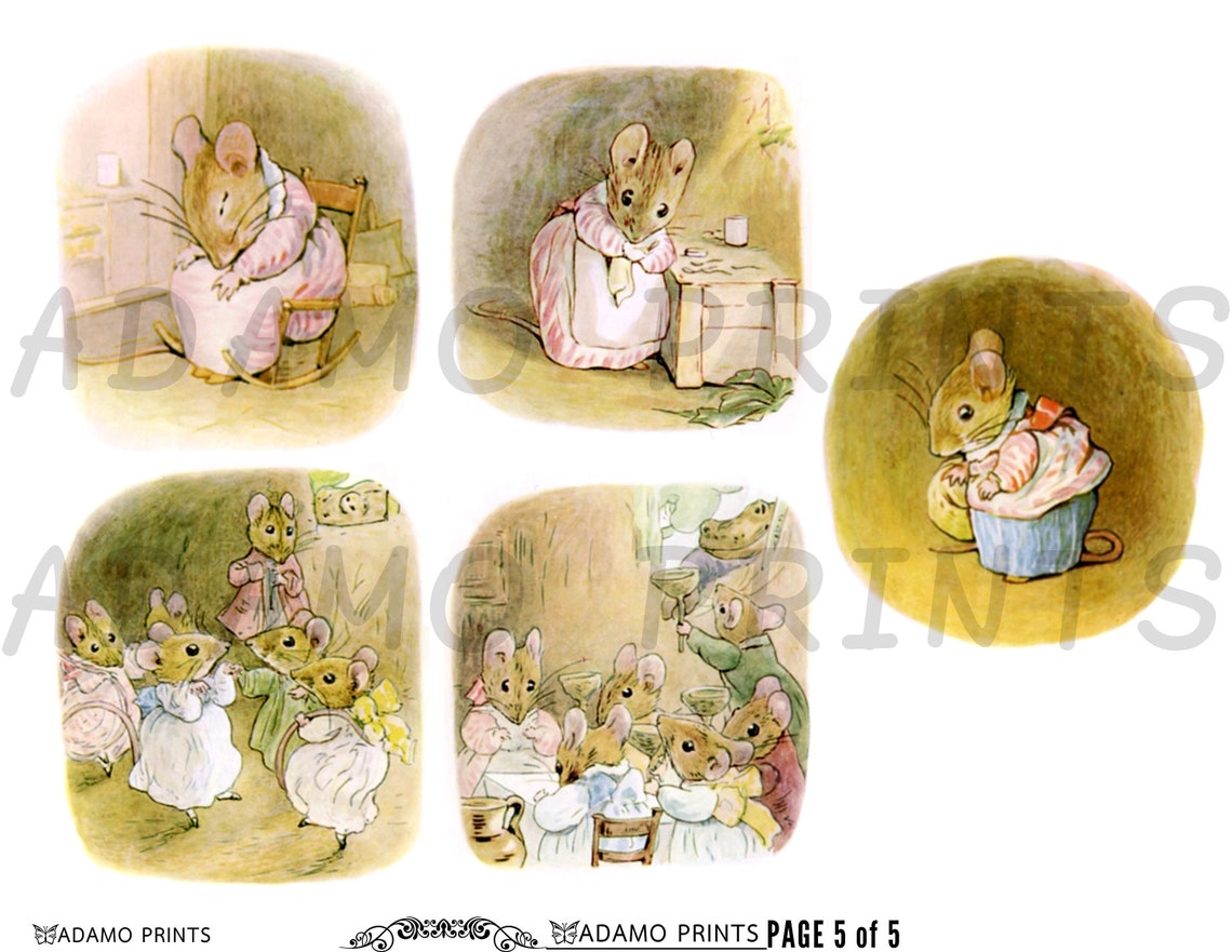 Beatrix Potter Book, the Tale of Mrs. Tittlemouse, Children Book ...