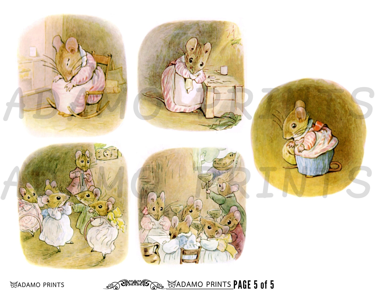 Beatrix Potter Book the Tale of Mrs. Tittlemouse Children - Etsy