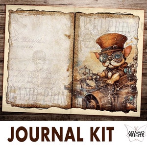 Steampunk Story Journal Kit Grunge Old Journal Pages Industrial ...