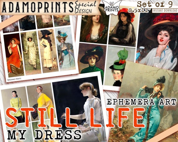 Still Life My Dress Victorian Women Fashion Vintage Art - Etsy