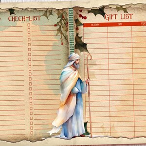 Christmas Nativity Journal Pages, Jesus Religious Bible Journal Kit ...