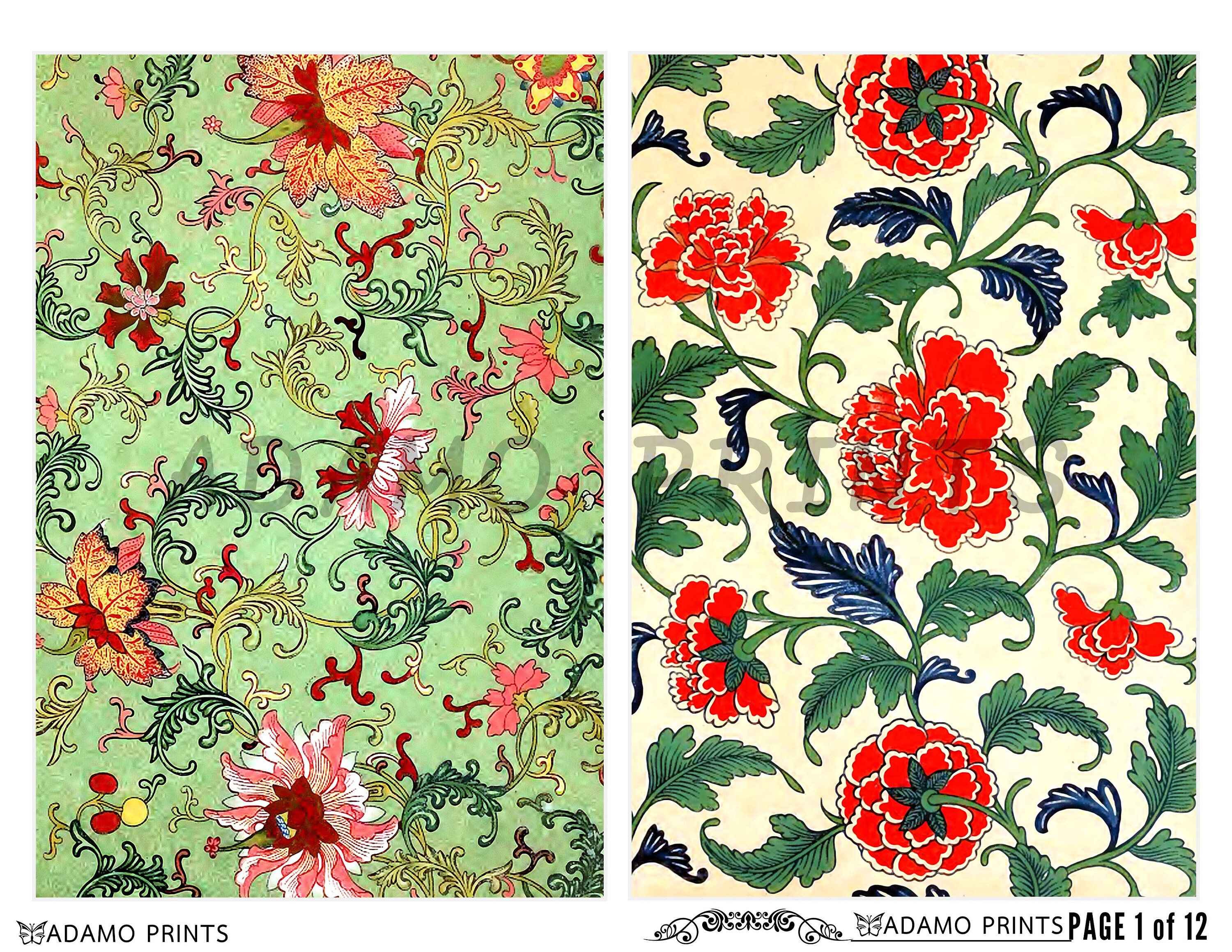 Vintage Japanese Pattern Wallpaper Digital Digital Paper | Etsy