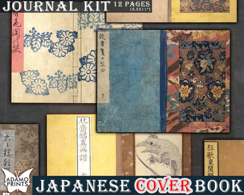 Japanese Cover Book Vintage Book Cover Paper Cover Ephemera - Etsy