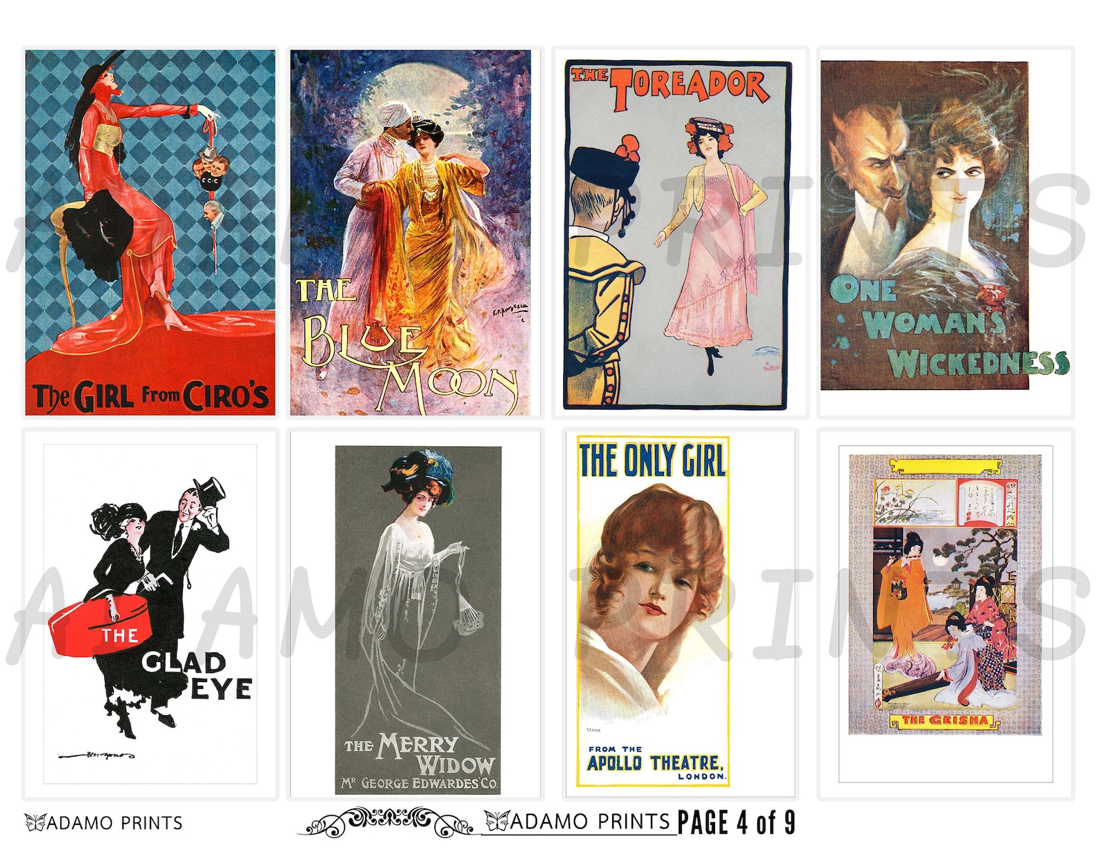 Vintage Show Digital Images Vintage Art Ephemera Classics - Etsy