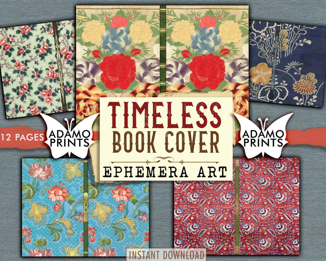 Timeless Book Cover, Vintage Bookbinding Journal, Ephemera Classics ...