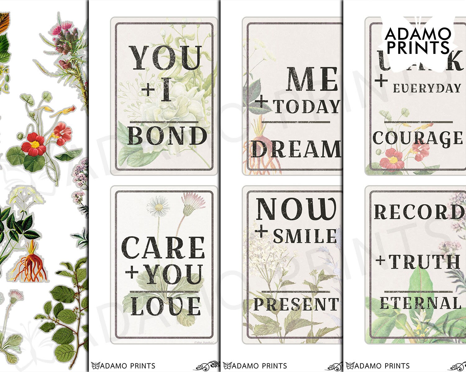 Motivation Flash Card Shabby Card Junk Journal Kit Collage - Etsy