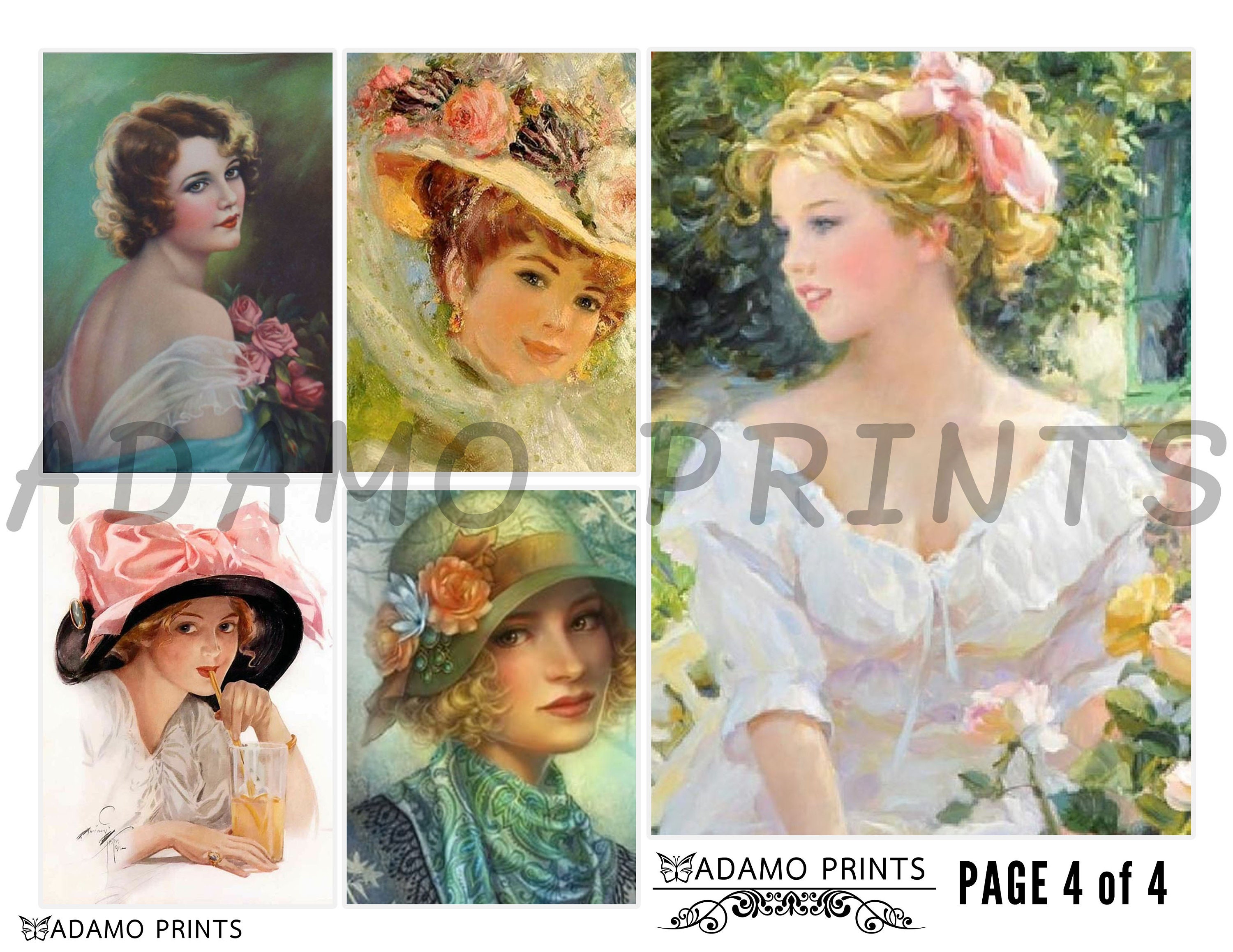 Beautiful Victorian Woman Ephemera Classics Journal Kit | Etsy