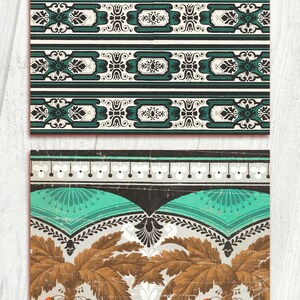 Vintage French Border Paper, Floral Pattern, Junk Journaling Kit ...