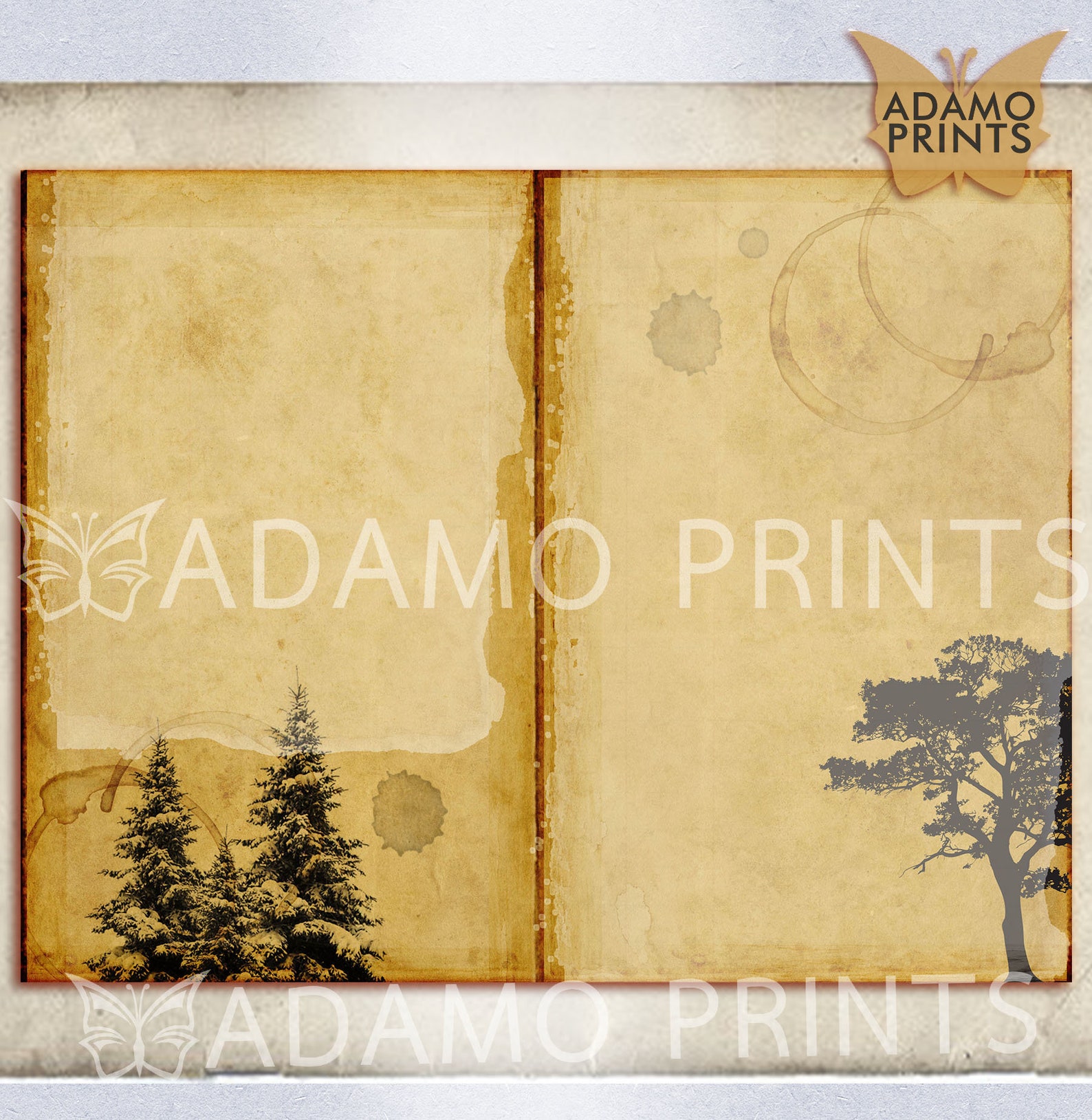 Nature Journal Pages Set2 Collage Sheet Coffee Dyed - Etsy