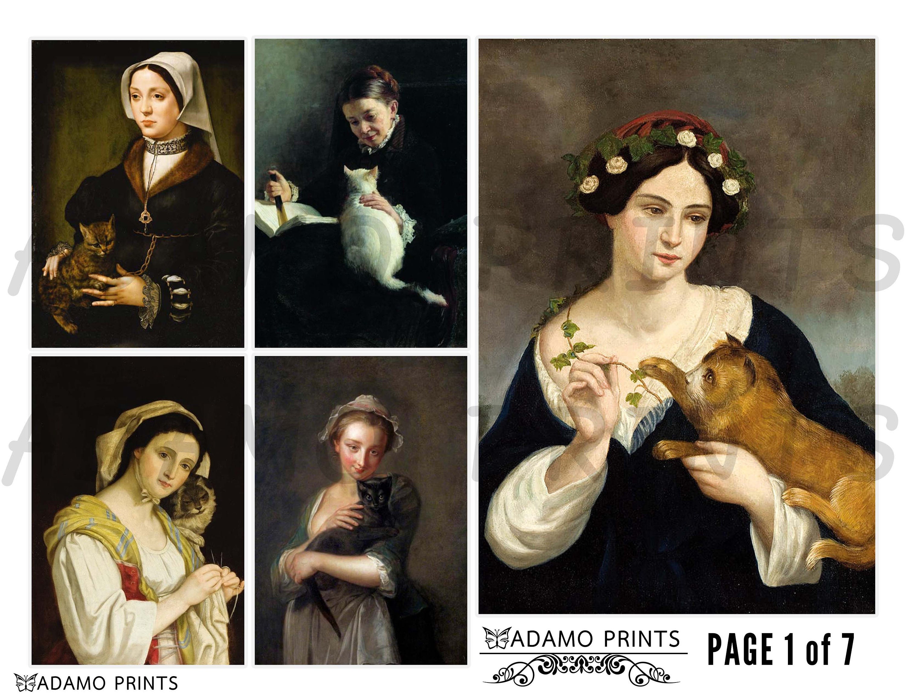 My Cat Ephemera Kit Cards Printable Images Vintage Art | Etsy