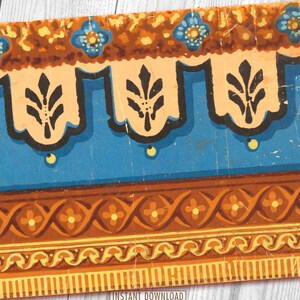 Vintage French Border Paper, Floral Pattern, Junk Journaling Kit ...