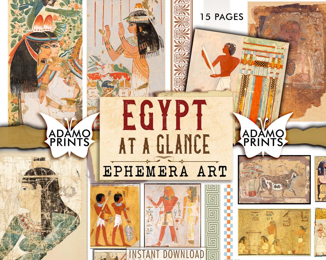 Egypt at a Glance, Ancient Egypt Digital Images, Collage Sheets ...