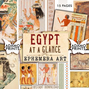 Egypt at a Glance, Ancient Egypt Digital Images, Collage Sheets ...